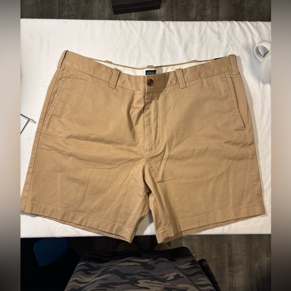 J. Crew | Shorts | J Crew Mens Tan Flat Front Shorts | Poshmark